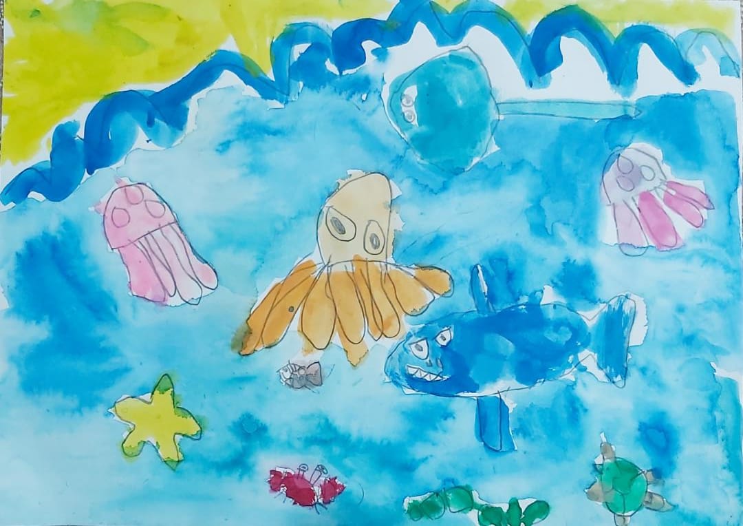 Underwater Drawing With Colour